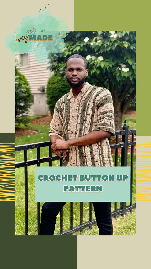 Crochet Button-up PDF Pattern only | Instant Download – IveyMade